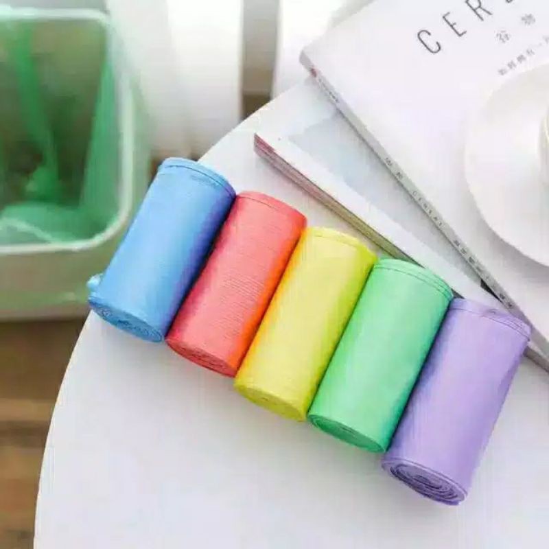 Multipurpose plastic trash roll 1 pack 5 rolls of plastic bags | Shopee ...