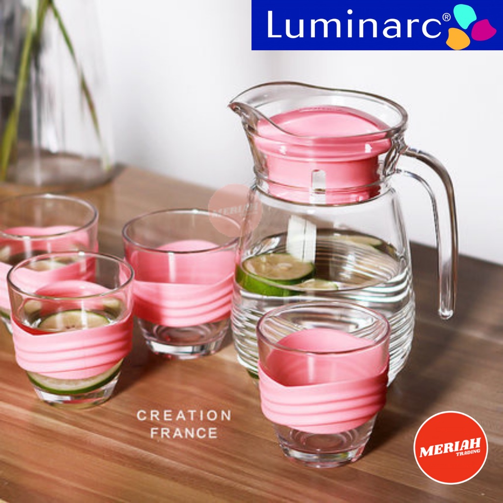 Luminarc Coastline Jug 1L with Plastic Lid Jag Air Cute Teapot Teko ...