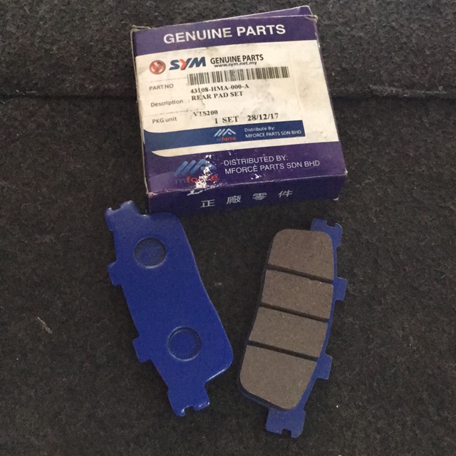 SYM VTS200 FRONT REAR BRAKE PAD/EVO 250 REAR BRAKE PAD 💯 ORIGINAL SYM ...