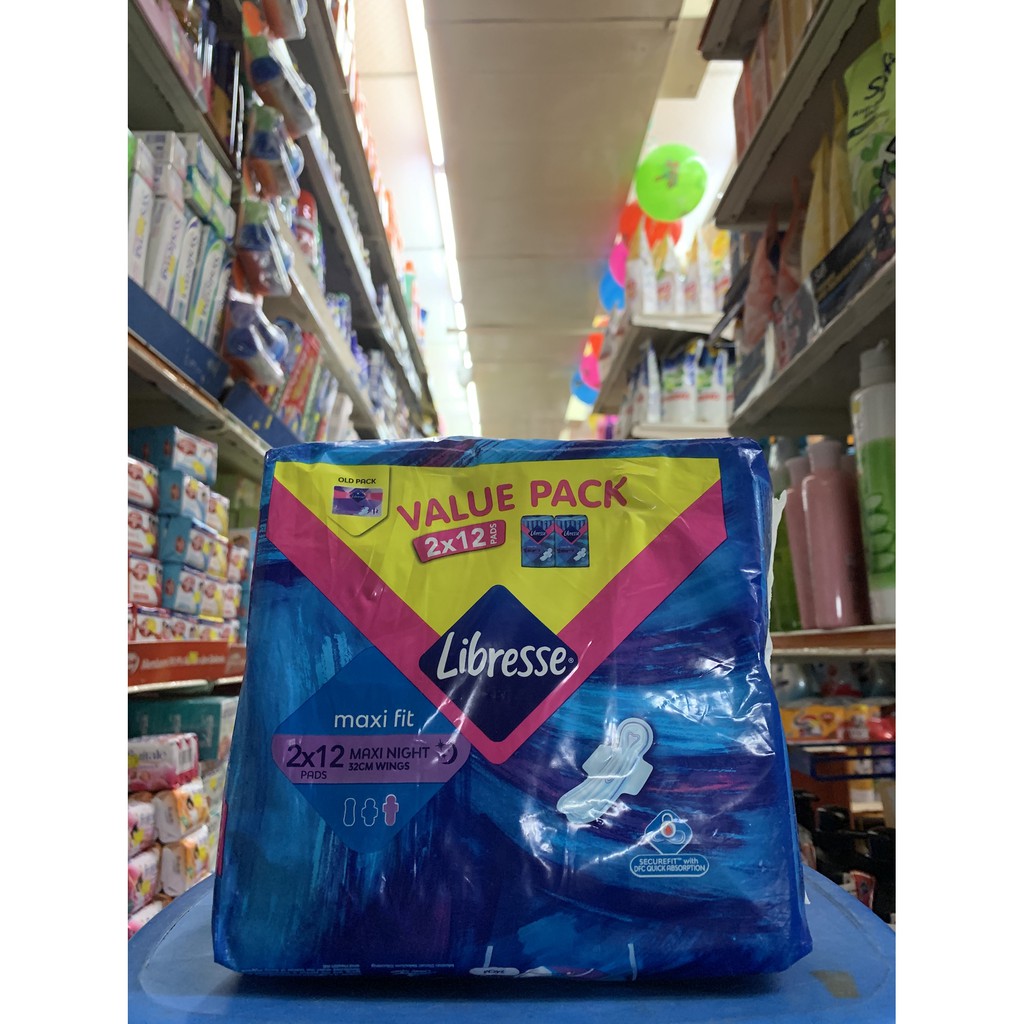 Libresse Maxi Fit 32cm Wings (2x12pads) / Tuala Wanita | Shopee Malaysia
