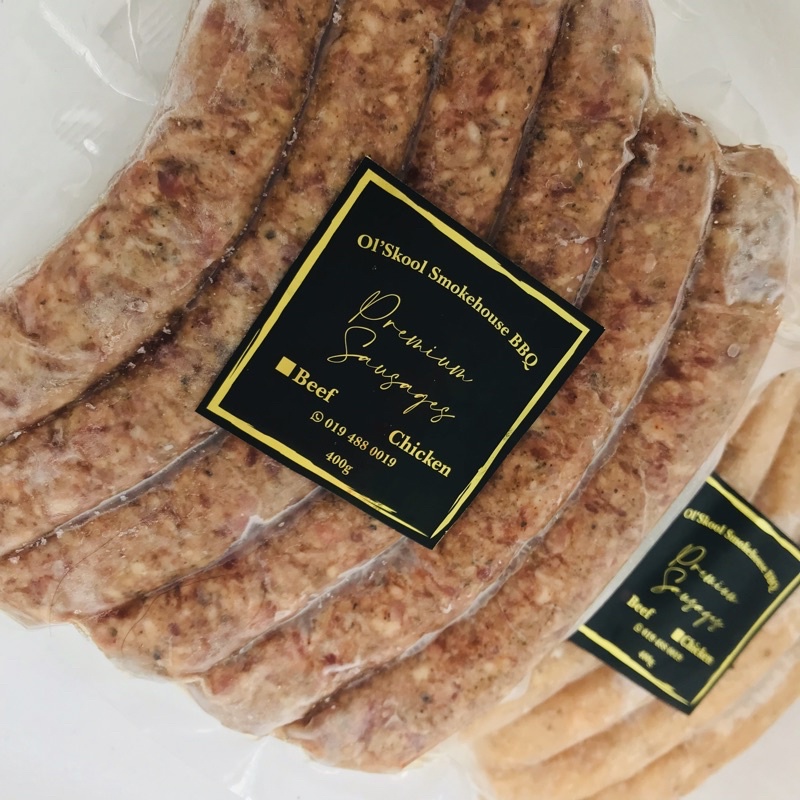 [COMBO] Premium Lamb, Beef & Chicken Sausages 400g x 3 Halal Homemade ...