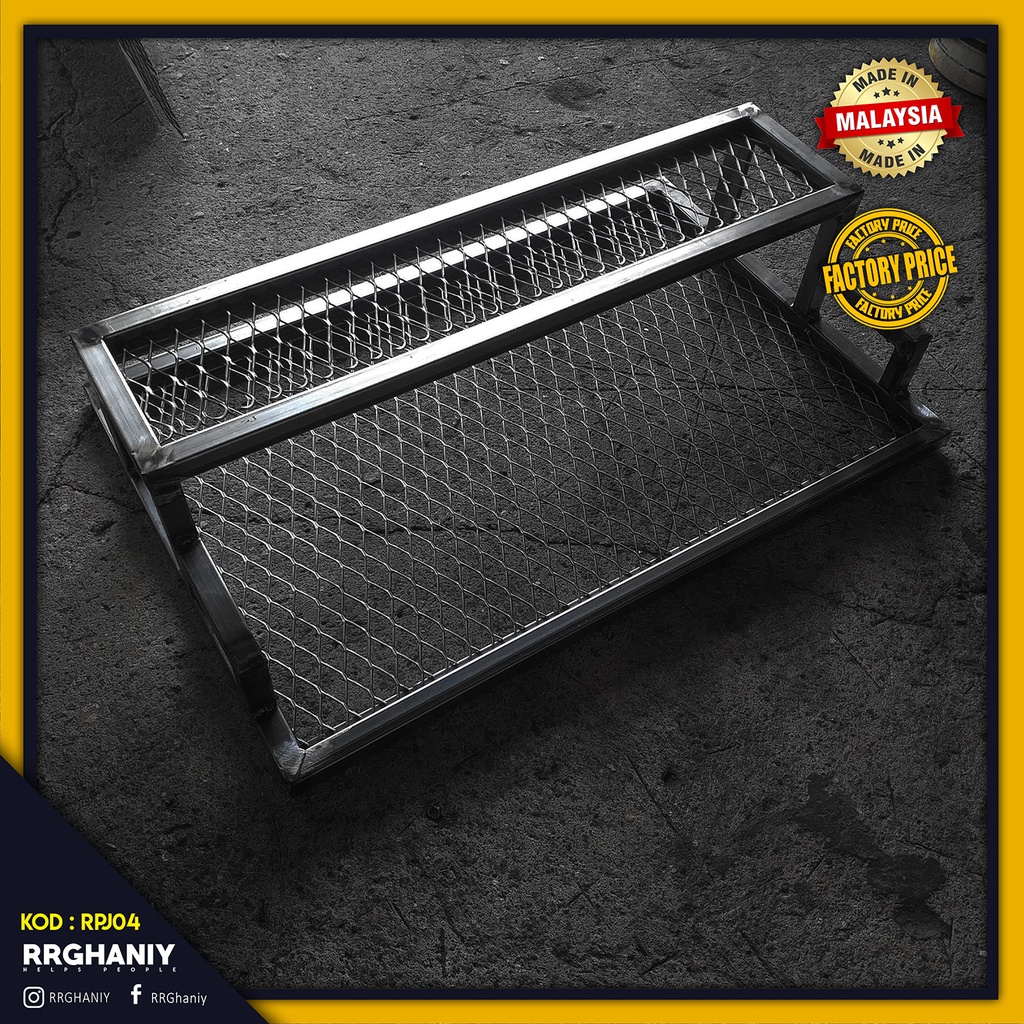 Pemanggang BBQ Grill Net Outdoor BBQ Grill Net Double Layer For BBQ ...