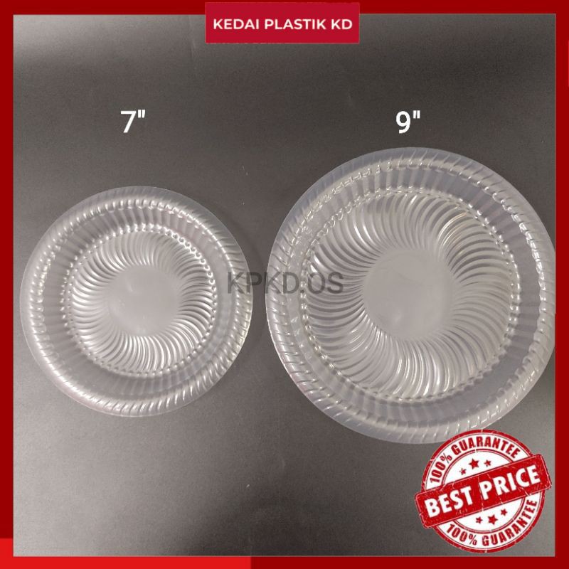Pinggan plastik pp plastic / Disposable Plastic Plate (50pcs) / plate 7 ...