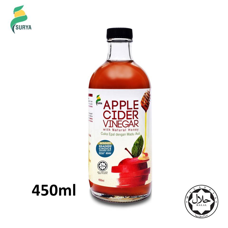 Surya Apple Cider Vinegar with Natural Honey 450mL (Exp: June 2025) | Shopee Malaysia