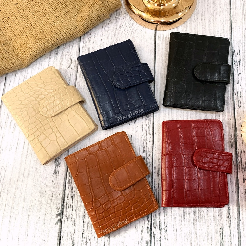 MARGIEBAG - CARD WALLET Croco Motif Card Holder & Money Holder for Men ...