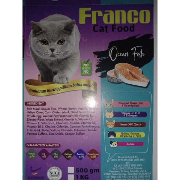 Franco Cat Food (Chicken Tuna / Ocean Fish) | Shopee Malaysia