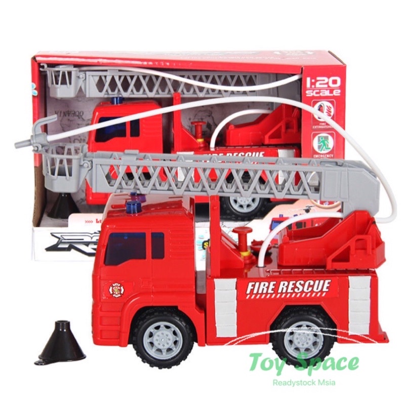 Fire Truck Fire Engine Water Shooting Musical Toys Mainan Kereta Bomba ...