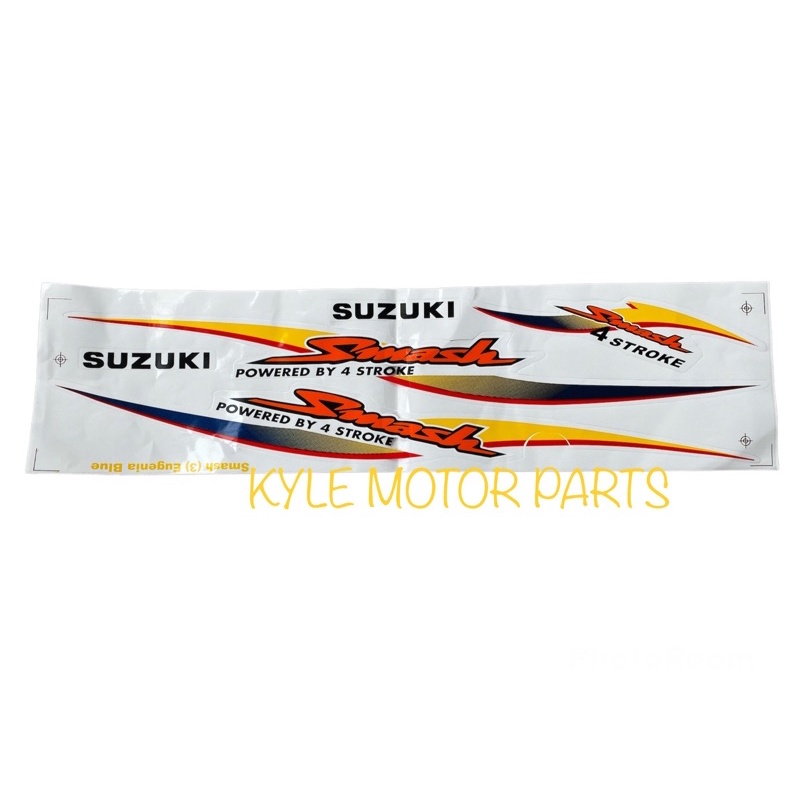 SUZUKI SMASH110 BODY STICKER SET BLUE | Shopee Malaysia