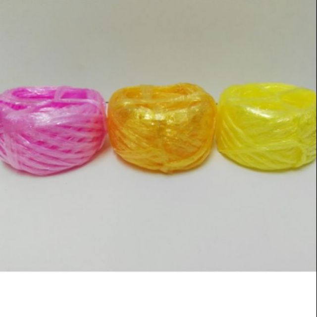 Tali Rafia/Raffia Rope Small String Random Colour Design Nylon Plastic ...