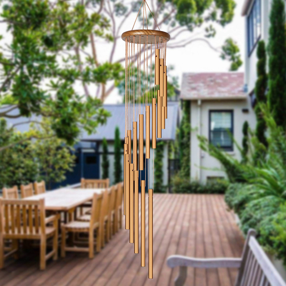 【Metal Wind Chimes 】 18Tubes European Style Crisp and Pleasing Multi ...