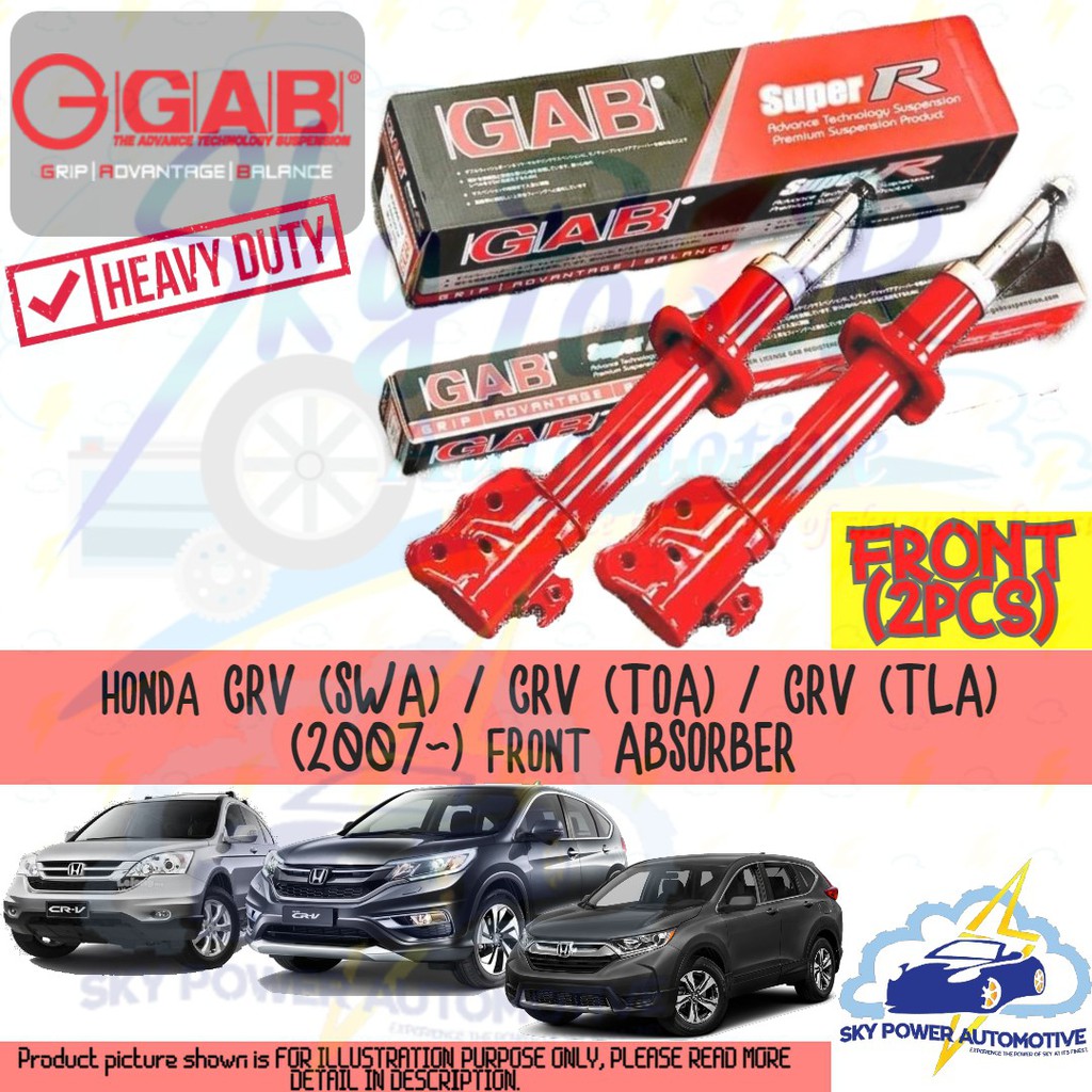 HONDA CRV (SWA / TOA / TLA) (2007-2017) GAB SUPER R SPORT PREMIUM HEAVY DUTY GAS SHOCK ABSORBER ...
