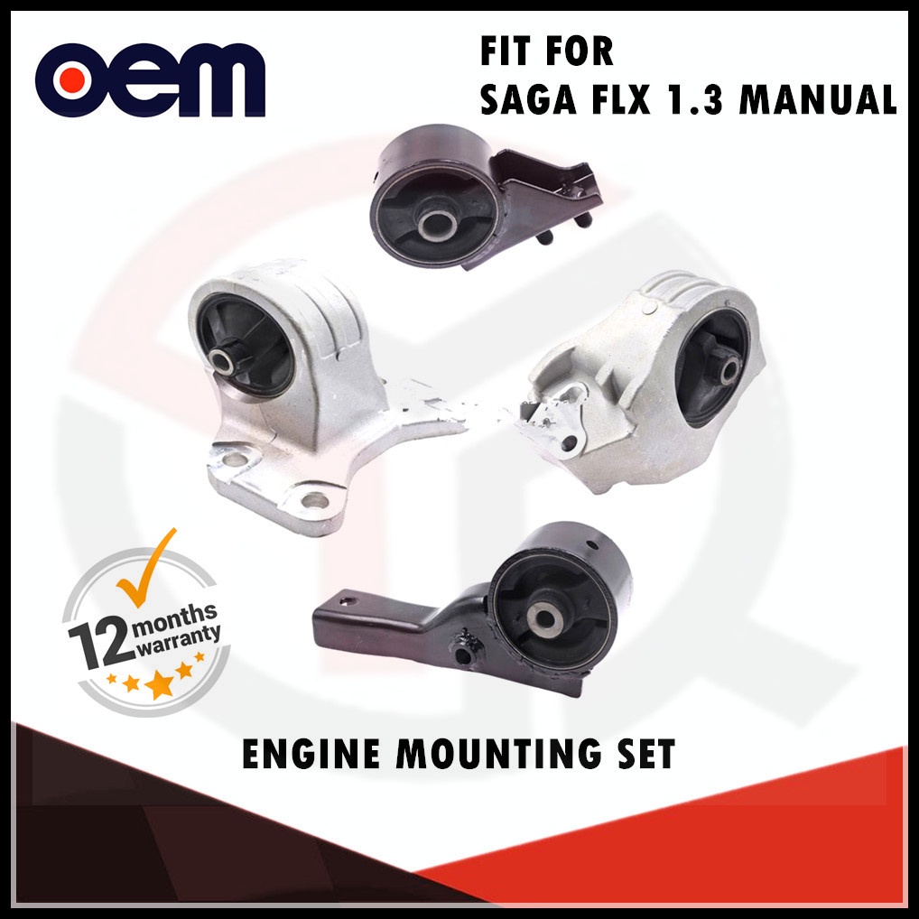 PROTON SAGA FLX 1.3 (MANUAL) ENGINE MOUNTING KIT SET (4 PIECE) (12 ...