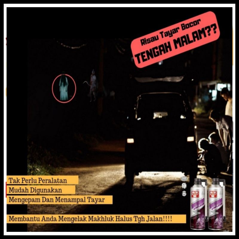 Alamak!!! Tayar Pancit Tengah Malam!!!- Flat Tire Fix Spray | Shopee ...