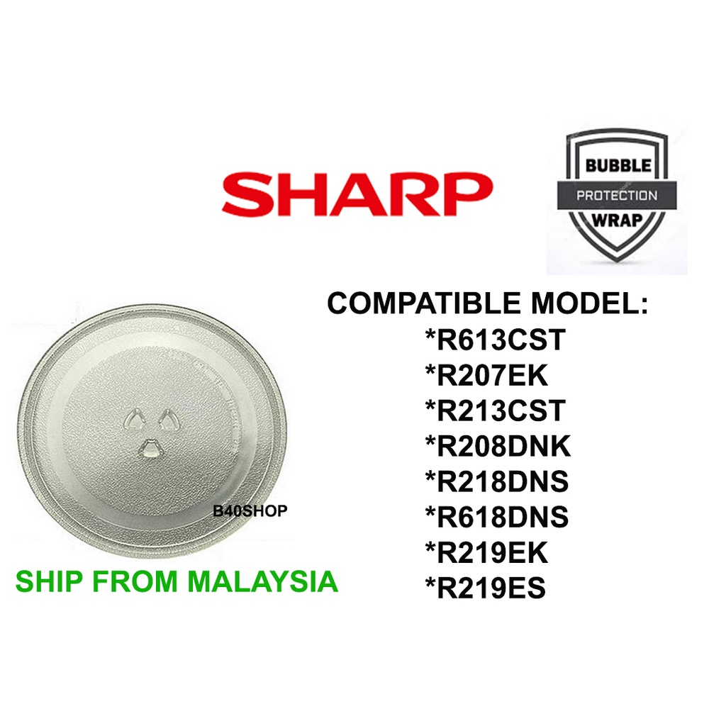 Sharp compatible microwave oven glass tray turntable plate R202ZS ...