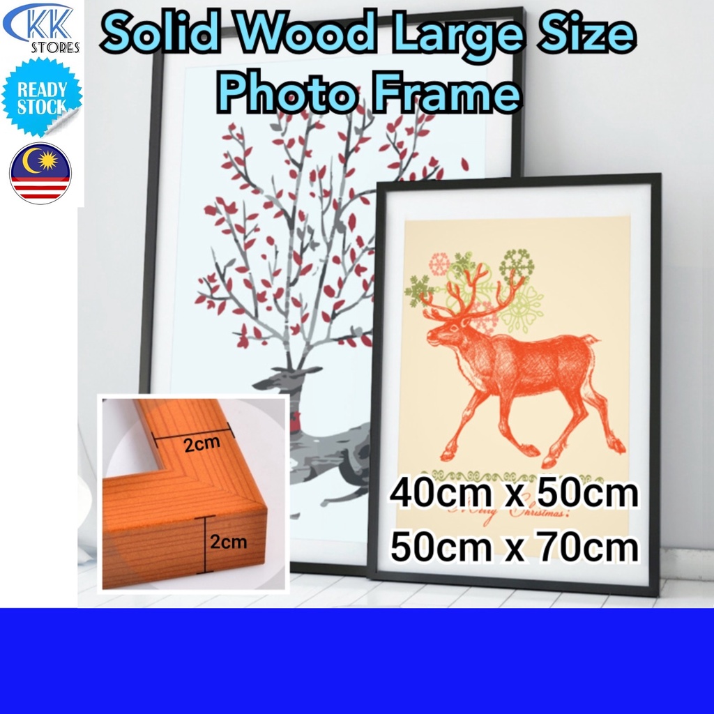Frame 50*70cm, 40*50cm Good Quality Solid Wood Photo Frame/Bingkai Foto ...