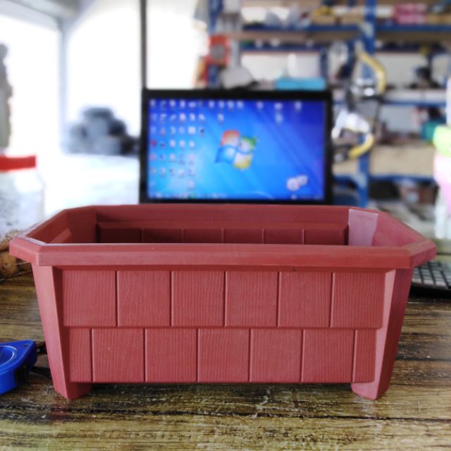 🌹Ready Stock🌹 Flower Pot Pasu Bunga Petak Panjang 20cmx35cm | Shopee ...