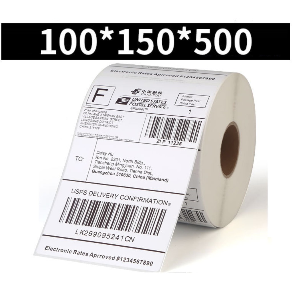 [100x150mm] A6 Waybill Thermal Paper Shipping Label Consignment Note ...