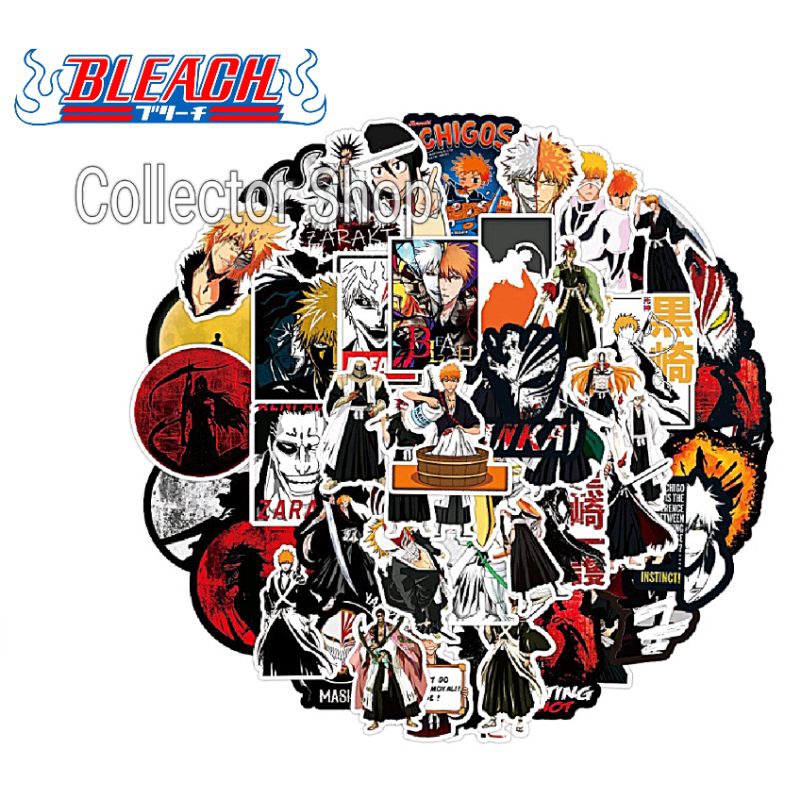 50pcs Bleach Sticker Anime Collection Kurosaki Ichigo Bangkai Stickers ...