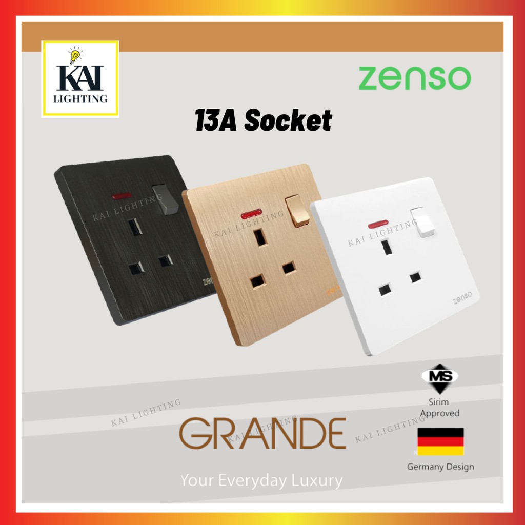 [SIRIM] Zenso Grande Socket and Wall Switch Slim Modern Switches Design ...