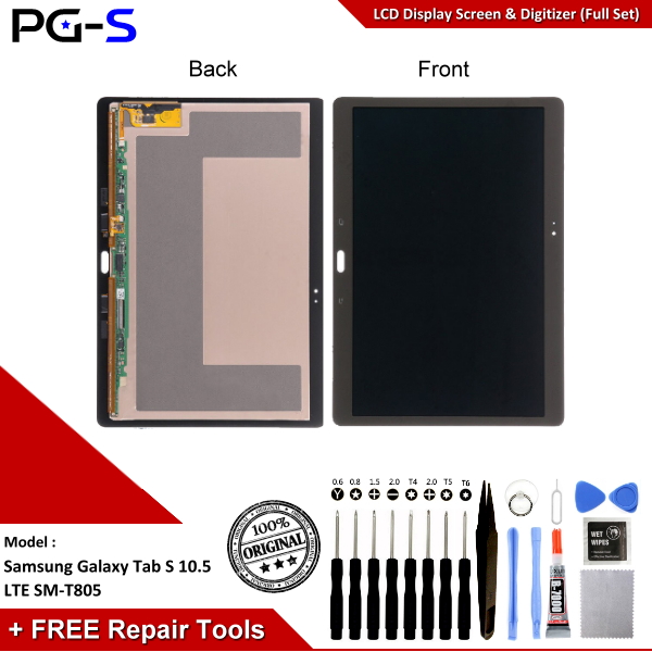 FullSet Ori LCD Samsung Galaxy Tab S 10.5 LTE SM-T805 LCD Touch Screen & Digitizer Gold | Shopee ...