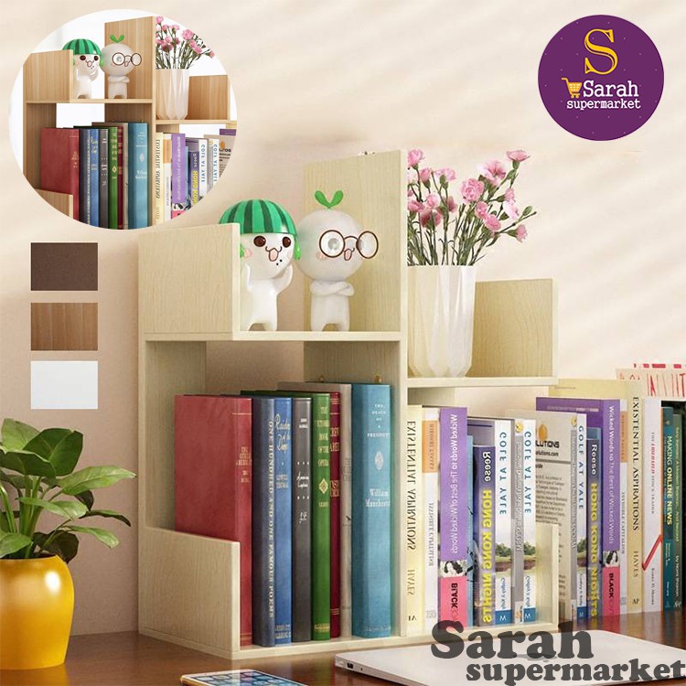 Simple Desktop Small Bookshelf Desk Student Shelf Desk Shelf Storage ...