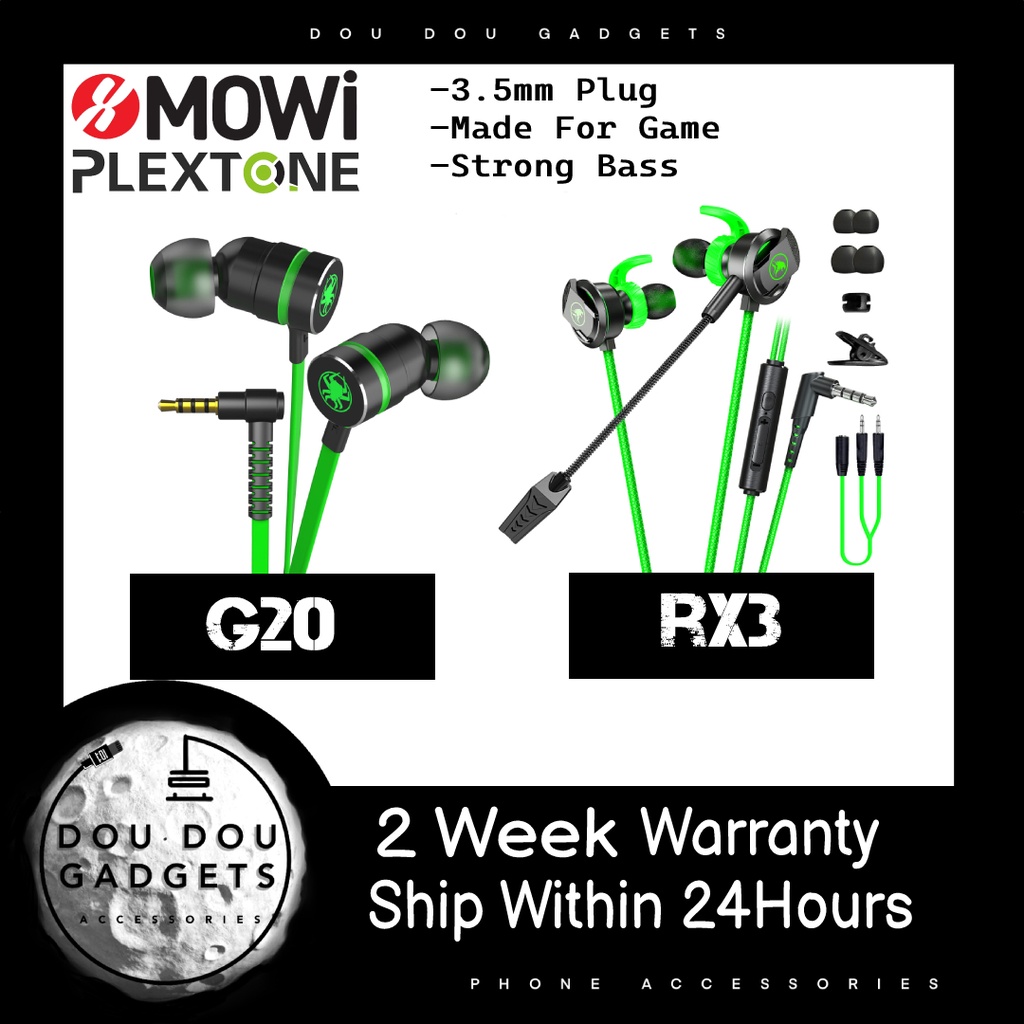 Plextone G20 Mark III & Xmowi RX3 Noise Reduction Magnet Gaming In-Ear ...