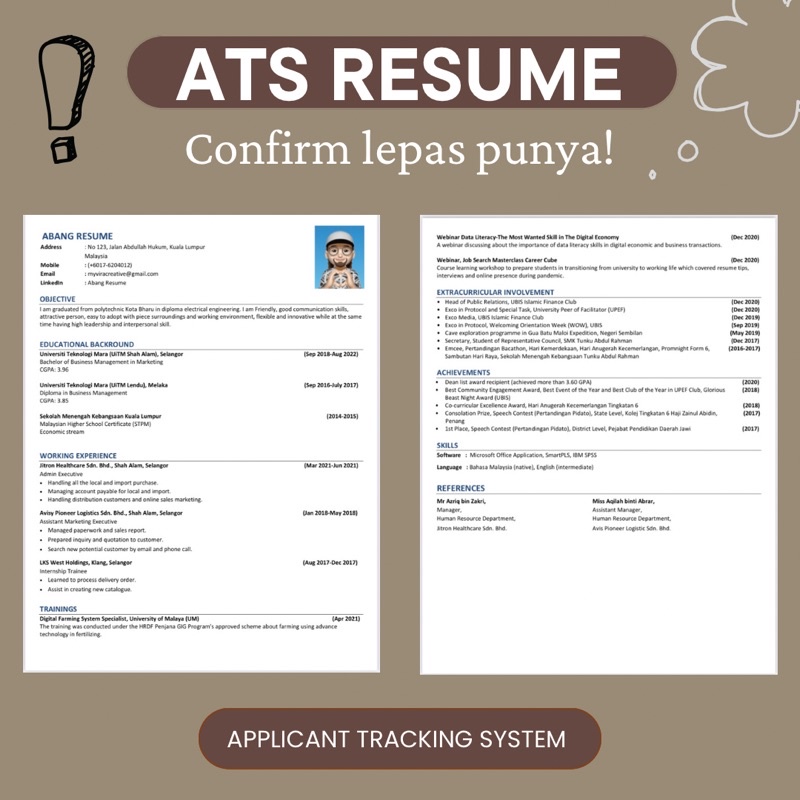 ATS FRIENDLY RESUME | ATS RESUME MURAH | Shopee Malaysia