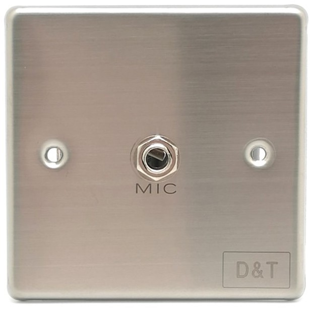 D&T Single 6.3mm Microphone Female Mono Socket Wall Mount Receptacle ...