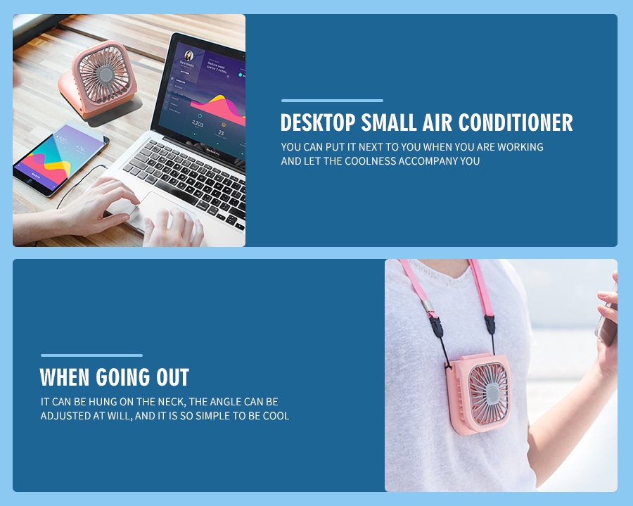 3000MHA power bank Fan Multifunctional foldable fan Portable Handheld ...