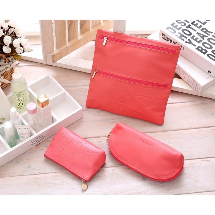 Mary Kay Pu Cosmetic Pouch Bag Clutch Set | Shopee Malaysia