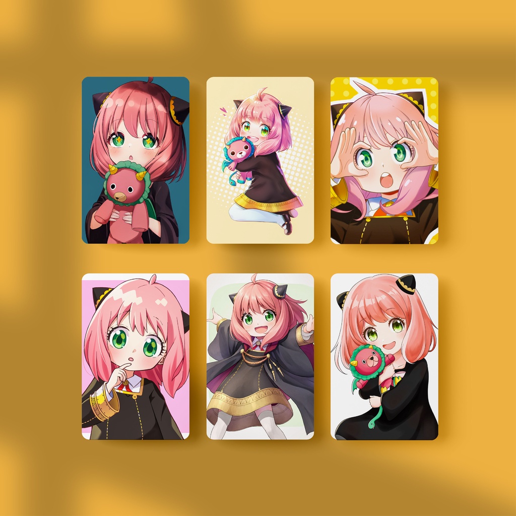 [ Photocard ] Anya Forger Spy x Family Anime Corner Card - Cardboard ...