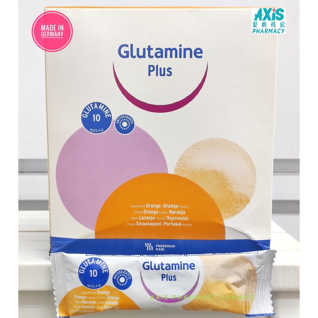 FRESENIUS KABI GLUTAMINE PLUS ORANGE FLAVOUR 30'S SACHET {DOUBLE ACTION} EXP: 07/2026 | Shopee ...