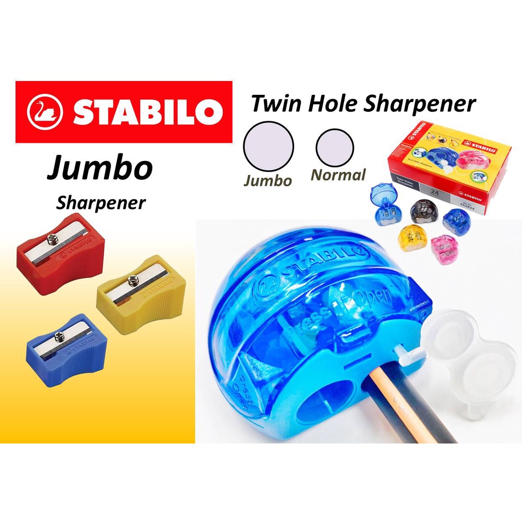 Stabilo Jumbo Sharpener Twin Holes 4528 (Pengasah pensel) | Shopee Malaysia