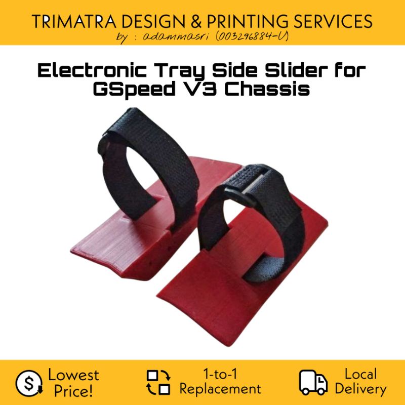 LCG Electronic Tray Side Slider (Black) with Battery Strap Slot for LCG ...