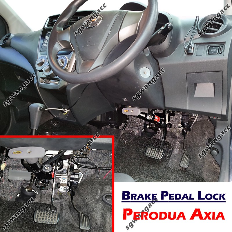 Perodua Axia - Locktech Brake Pedal Lock (Thailand). Car engine unable ...