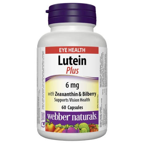Webber Naturals® Lutein Plus with Zeaxanthin & Bilberry 6 mg 60 cap ...