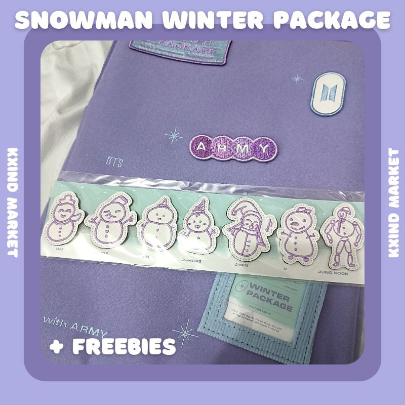 Bts WINTER PACKAGE 2021 snowman set / pouch wappen BTS / pouch winpack 2021 / snowman wappen ...