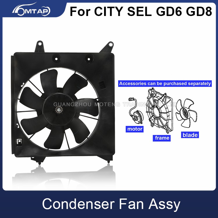 1 Condenser Fan Assy For HONDA CITY SEL GD6 GD8 2003~2008 Auto Air ...