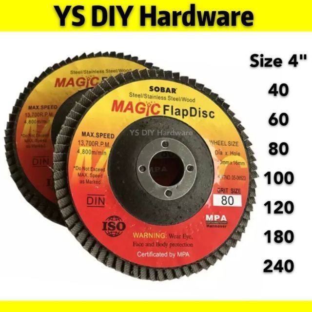 Flap Disc Magic 4" High Quality (Nietz/Sobar/Normal) | Shopee Malaysia