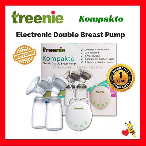 Treenie Kompakto Electric Double Breast Pump 1 year warranty | Shopee ...