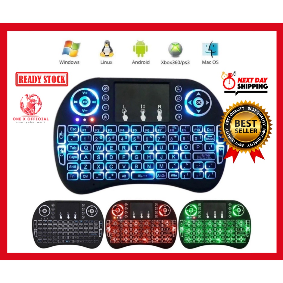 i8 Keyboard Air Mouse Touchpad Rechargeable And AAA Battery Mini ...