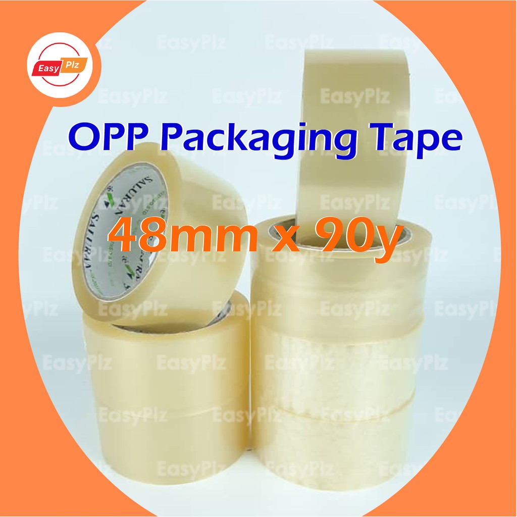 OPP TRANSPARENT PACKAGING TAPE: 48mm x 90y (HIGH QUALITY TAPE) | Shopee ...