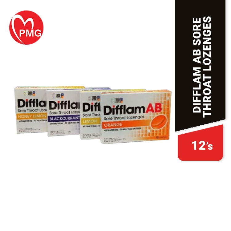 [PMG PHARMACY] Difflam AB Sore Throat Lozenges Box 12's - to relieve ...