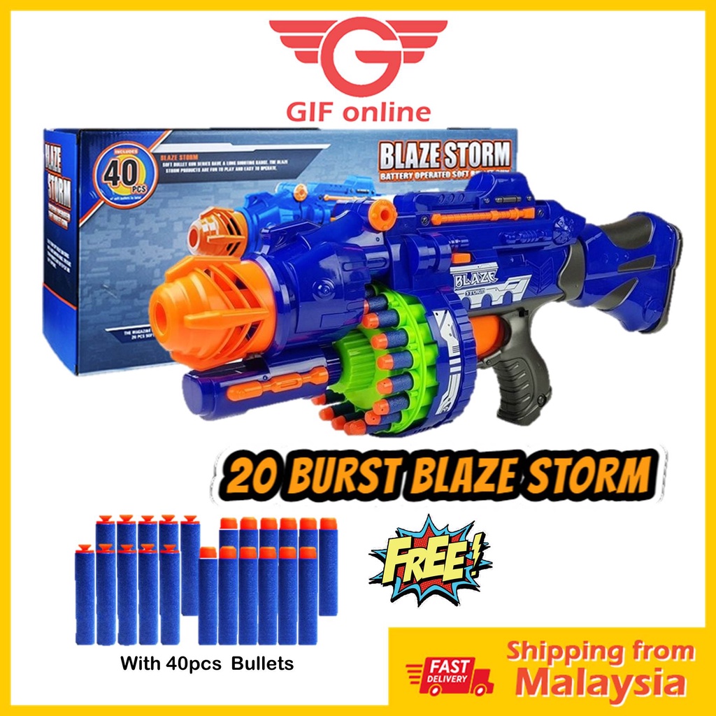 🔥Ready Stock🔥 Toy Gun Blaze Storm 7051 Battery Operated Soft Bullet Gun ...