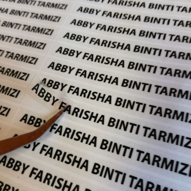 STICKER NAMA TRANSPARENT 180pcs 100pcs Stiker alat tulis Sticker buku ...
