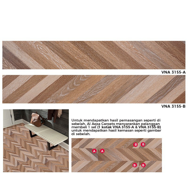 Vinyl Sticker Al Aqsa 2mm & 2.2mm Box Lantai Vinyl Tikar Getah Vinyl ...