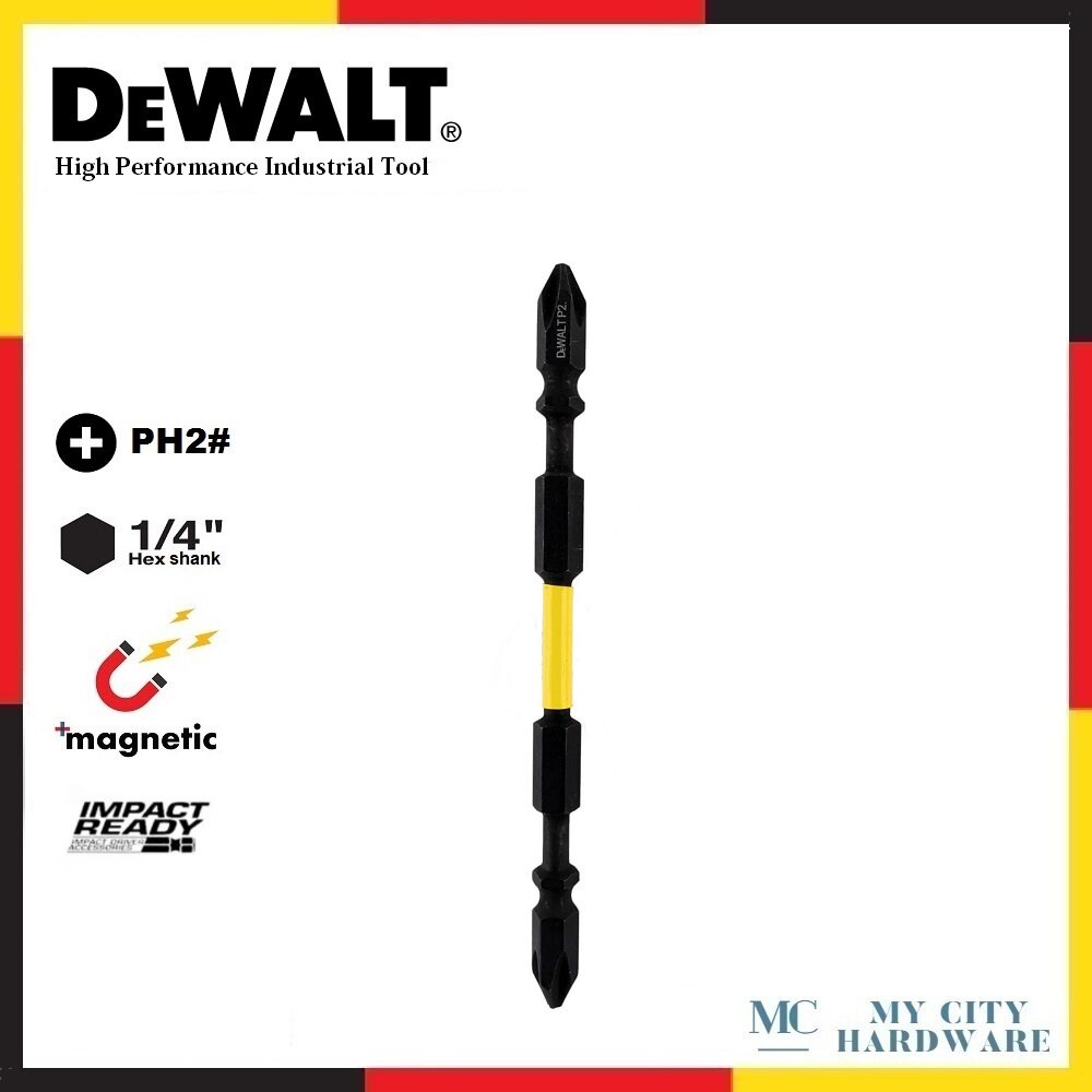 Dewalt PH.2 x 110mm Double Ended Phillips Magnetic Screwdriver Bit ...