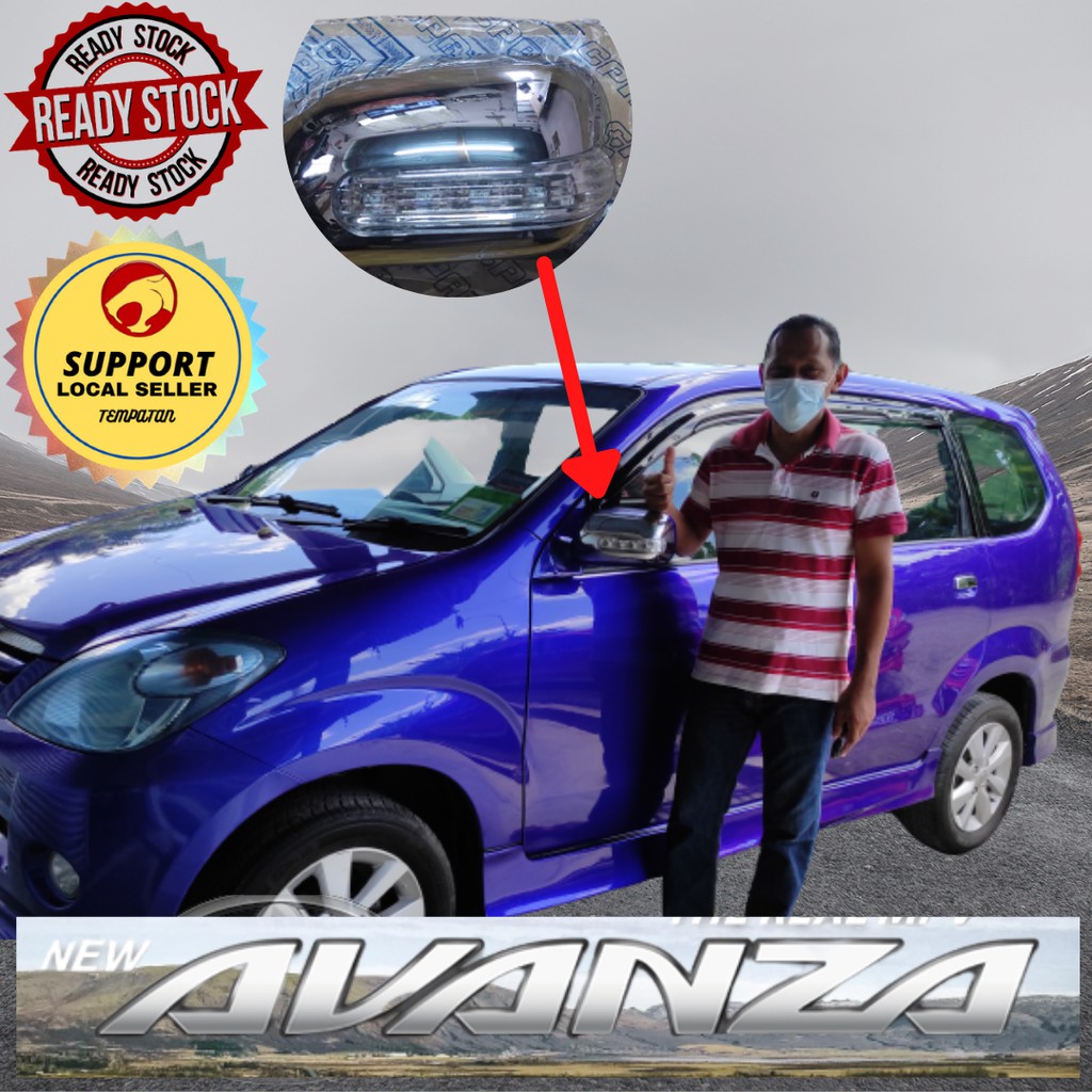 Toyota Avanza 2004-2011 Chrome Side Mirror Cover With Signal Led ...