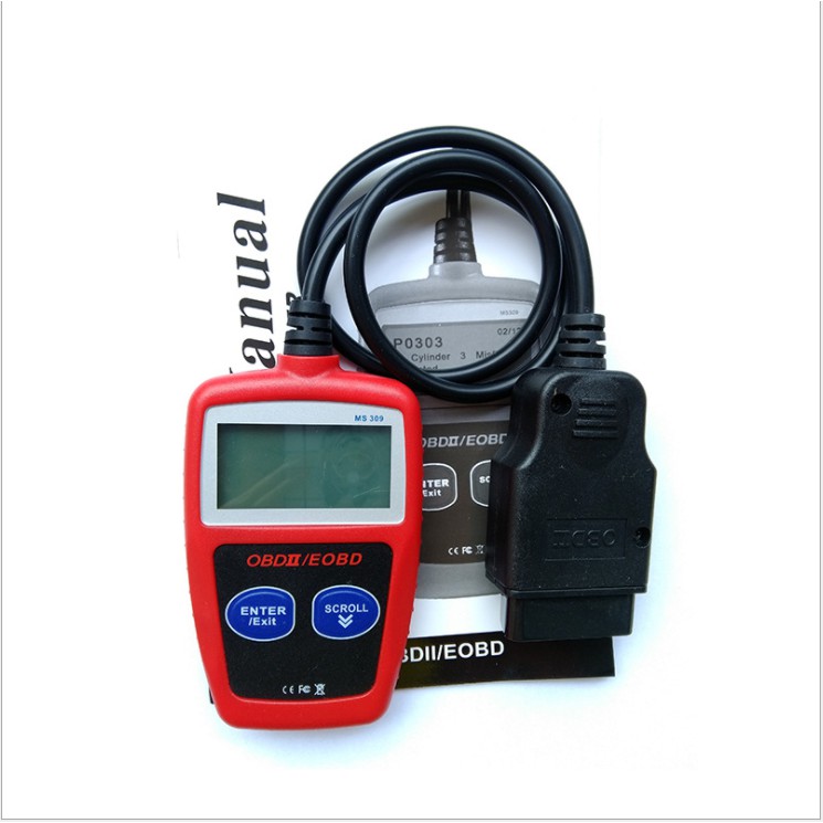MS309 Car Diagnostic Tool Scanner Code EOBD OBDII OBD2 Fault Reader ...