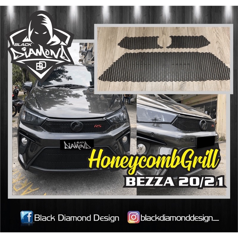 [READYSTOCK] PERODUA BEZZA 20/21 HONEYCOMB GRILL PLUG AND PLAY 🔥 ...